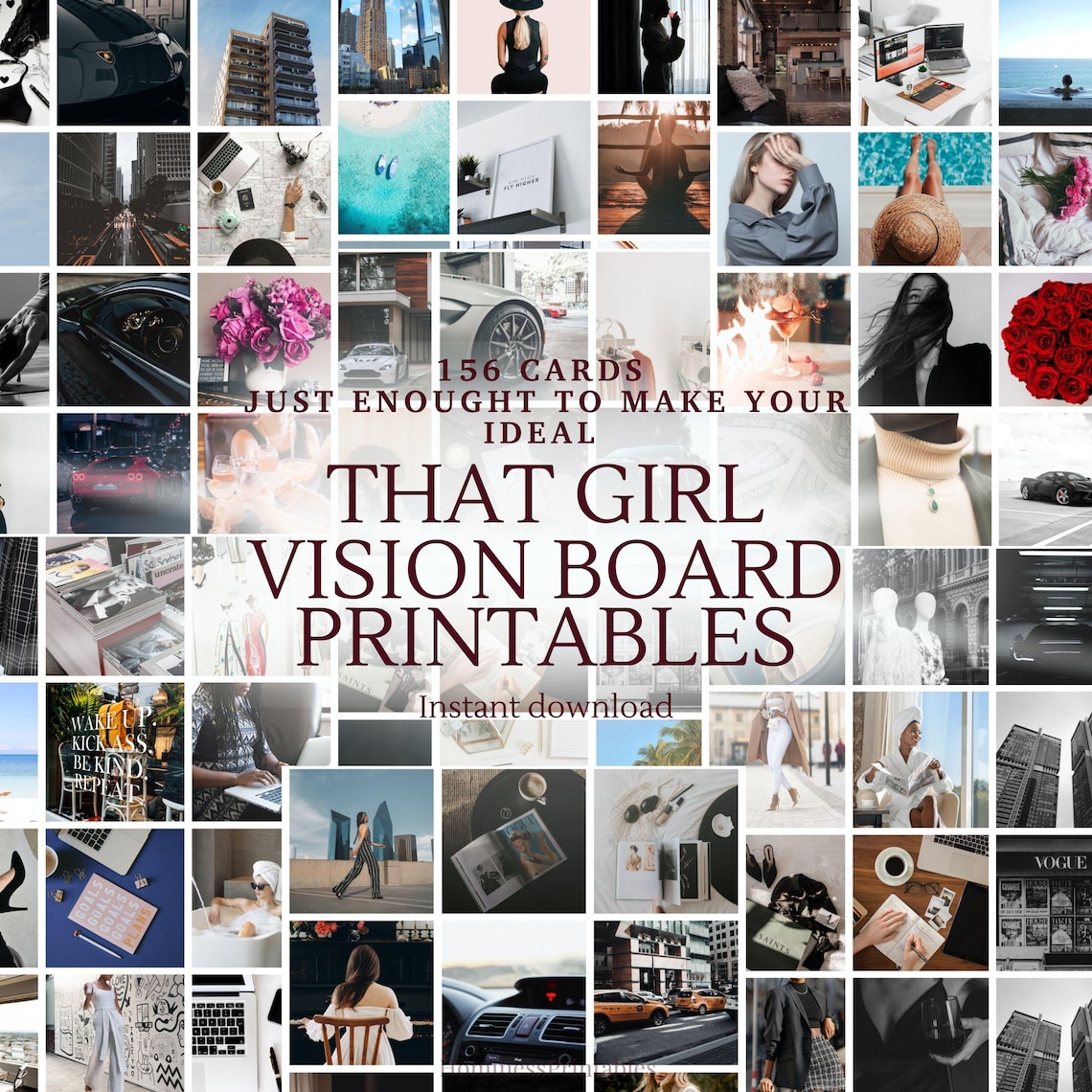 150 Vision Board Pictures Printables. That Girl Images Vision Board Kit ...