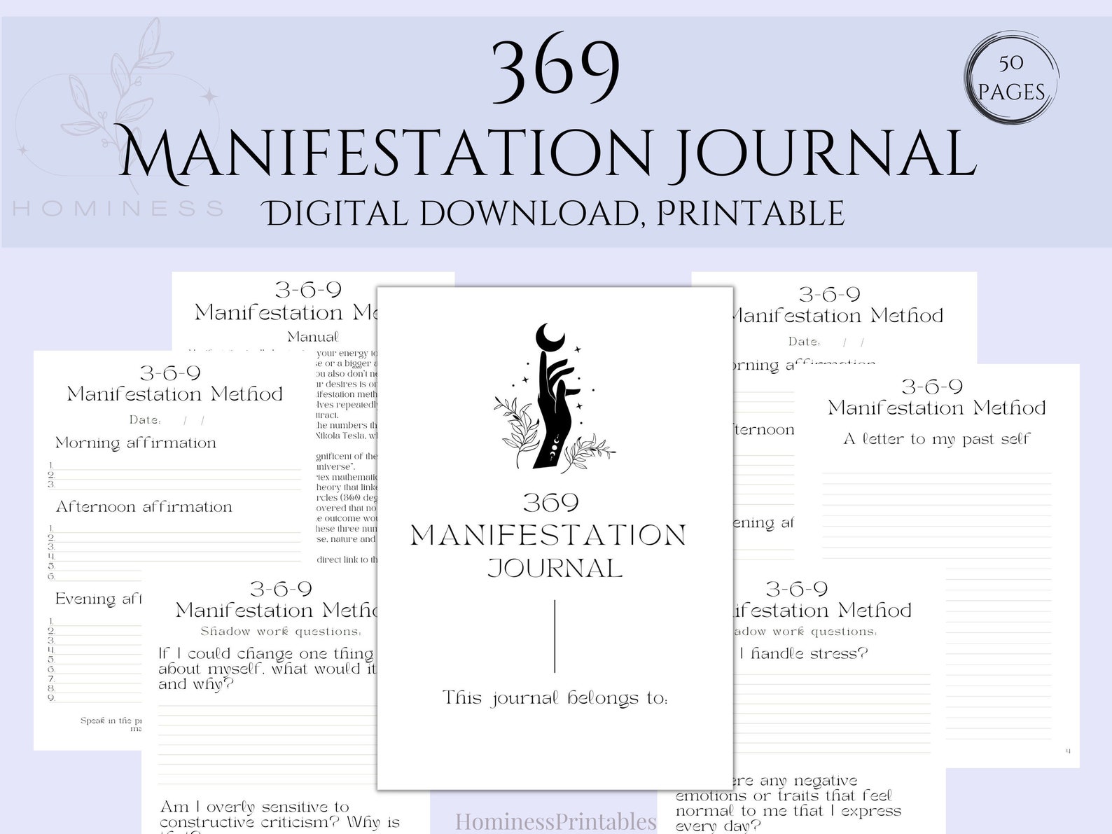 369 Manifestation Journal Printable. 369 Manifestation Method. - Etsy