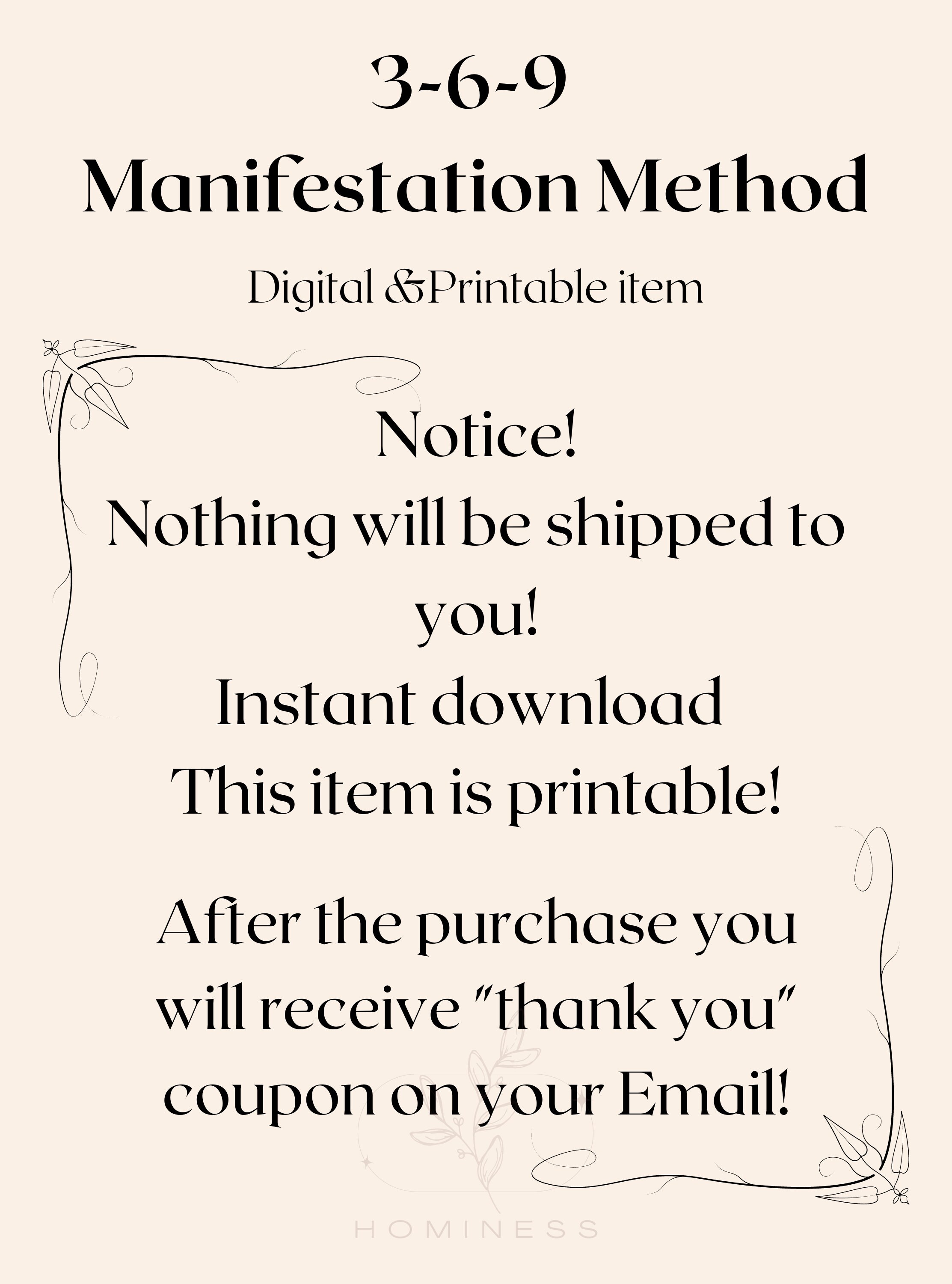 369 Manifestation Method Printable. 369 Manifestation - Etsy