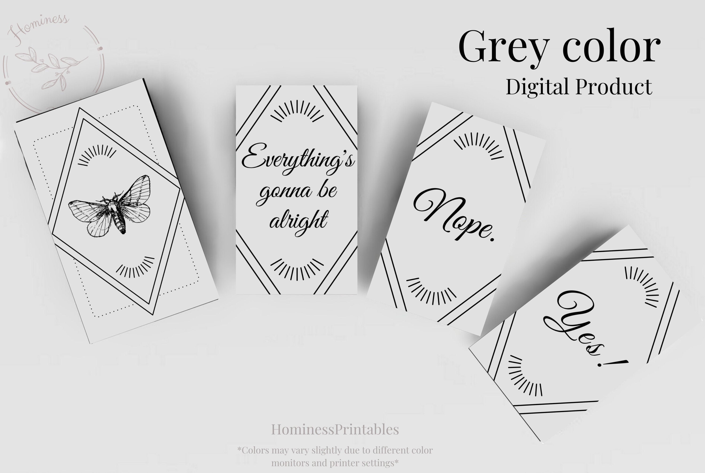 Yes/no Oracle Deck Printable. Yes/no Tarot Cards. Yes/no - Etsy