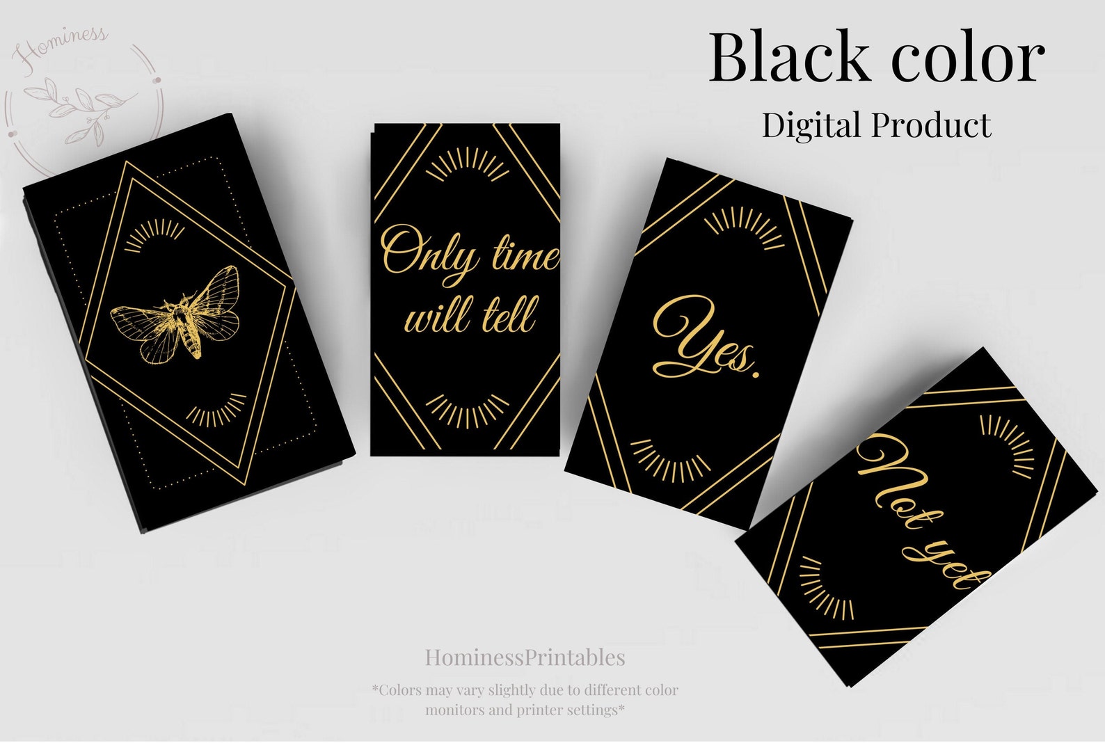 Yes/no Oracle Deck Printable. Yes/no Tarot Cards. Yes/no - Etsy