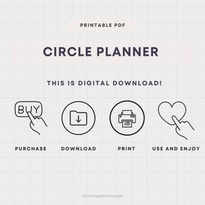 Circle Planner Template Pie Chart of Time Printable Daily Circle ...