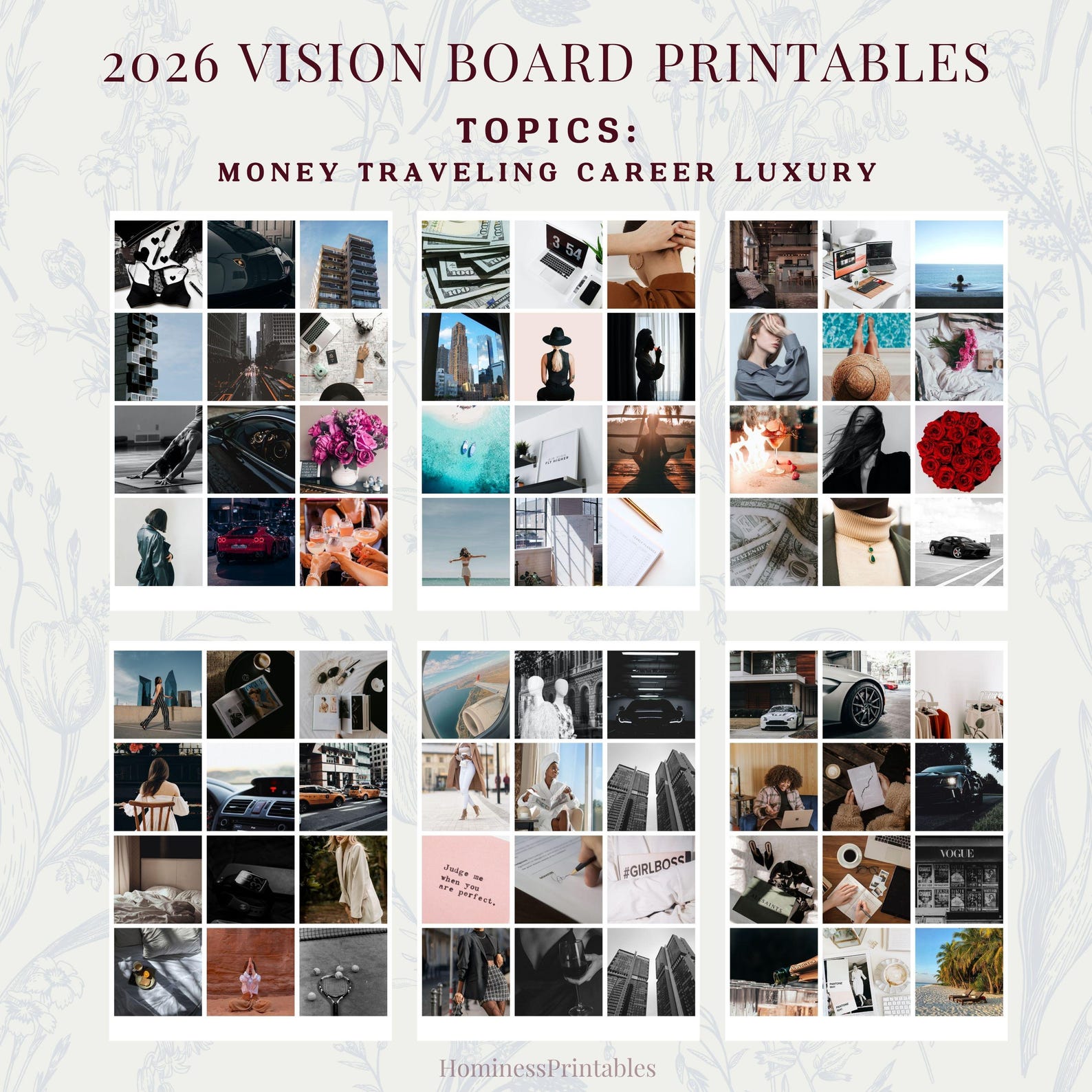 150 Vision Board Pictures Printables. That Girl Images Vision Board Kit ...