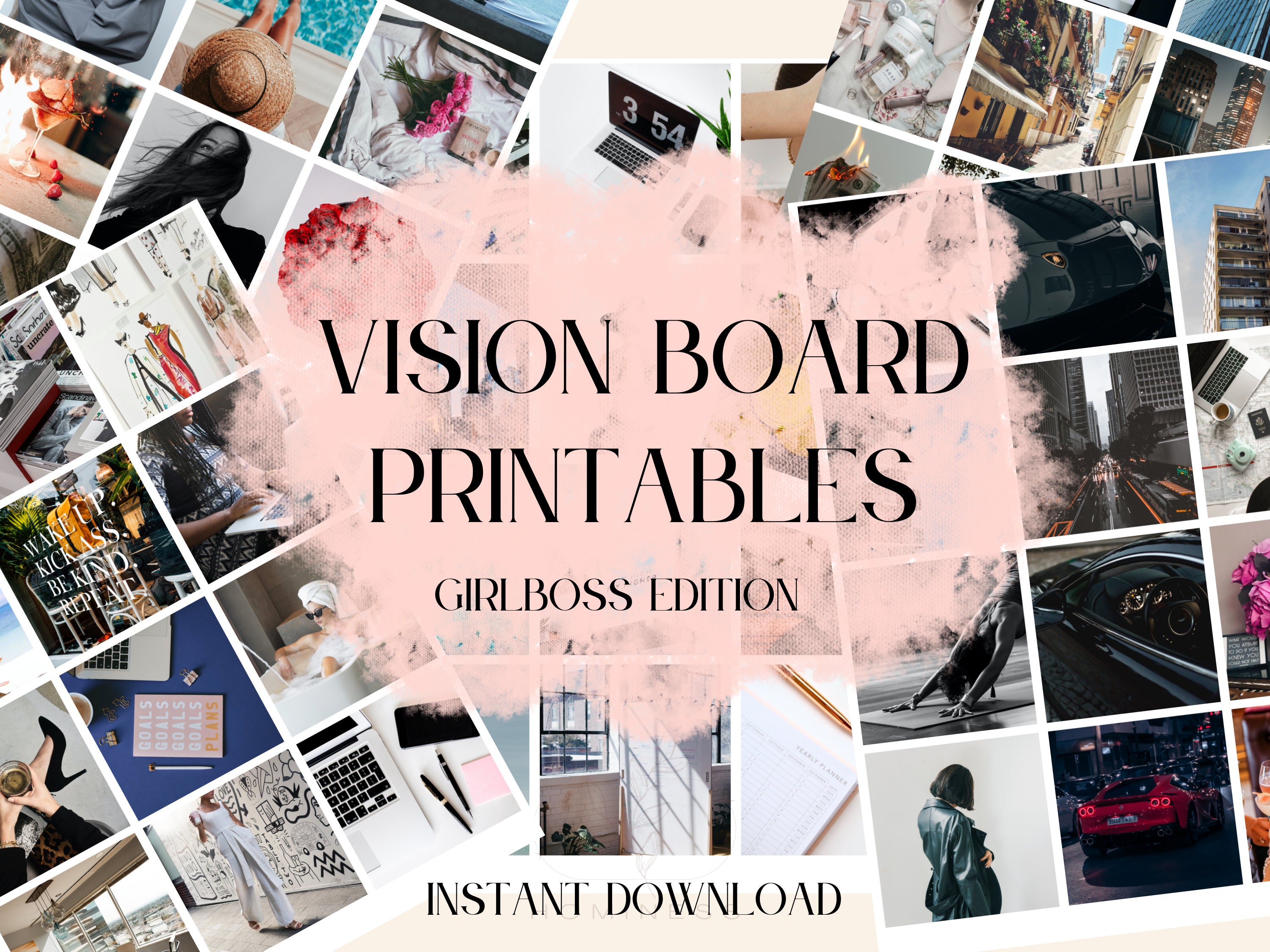 Vision Board Printable. Girl Boss Aesthetic. 150 Vision Board Printable ...