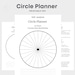 Circle Planner Template Pie Chart of Time Printable Daily Circle ...