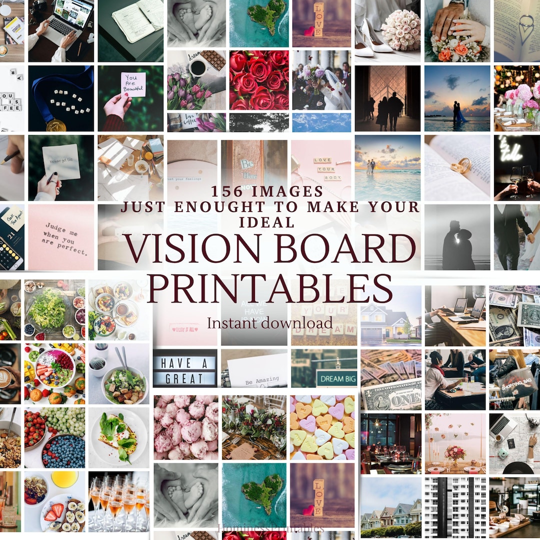 Vision Board Pictures Printables. 150 Images Vision Board Kit Printable ...