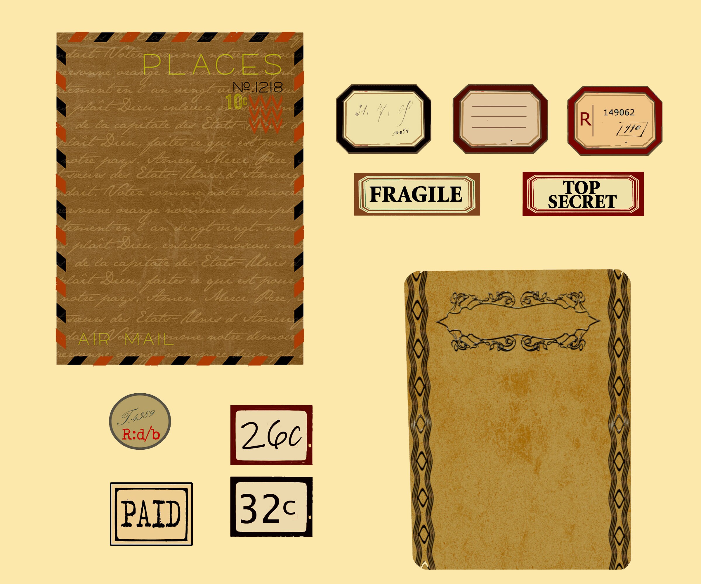 Tag Kit Digital Printable, Download, Complete With Vintage Ephemera ...