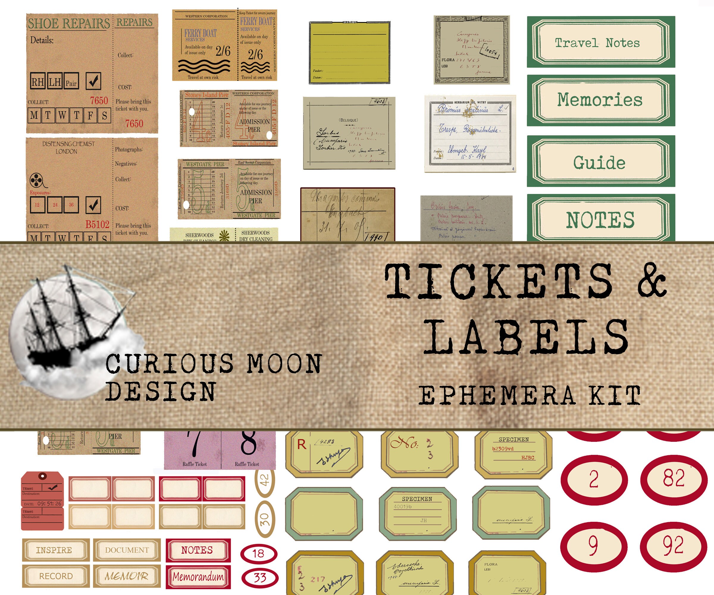 LABELS VINTAGE RETRO Style Digital Printable Vintage - Etsy