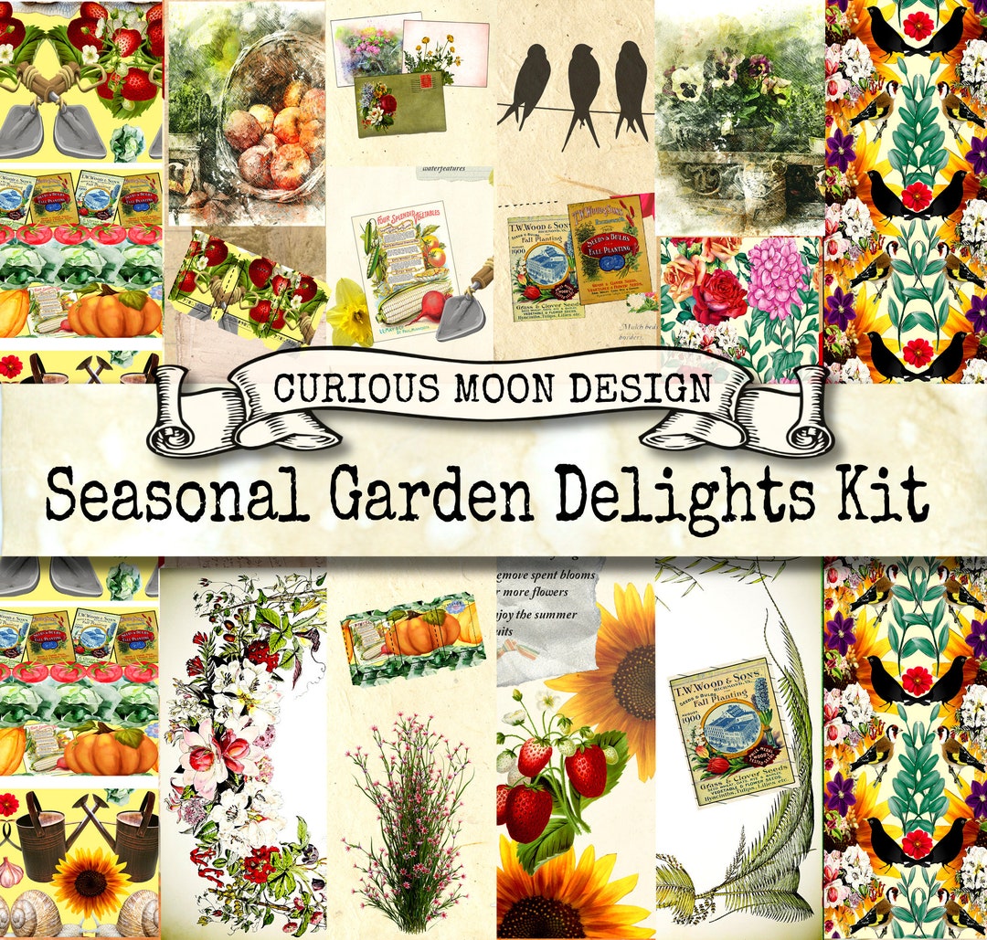 GARDENING JUNK JOURNAL , Digital Printable Vintage Style Kit for ...
