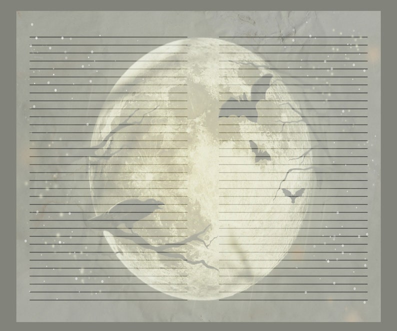 LINED Papers HALLOWEEN, SPOOKY Junk Journal Digital Download Printable ...