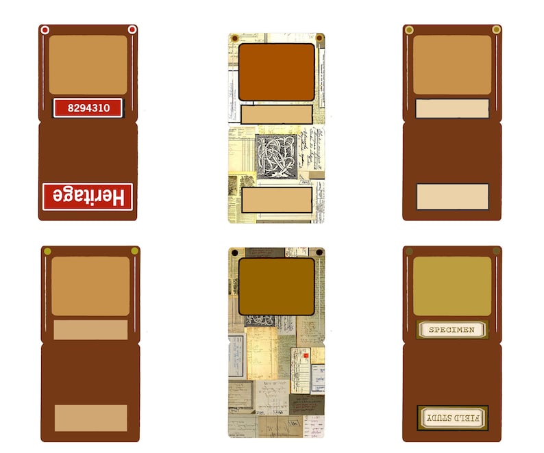 SPECIMEN SLIDE PRINTABLE Cards Vintage Museum Style for Junk Journals ...