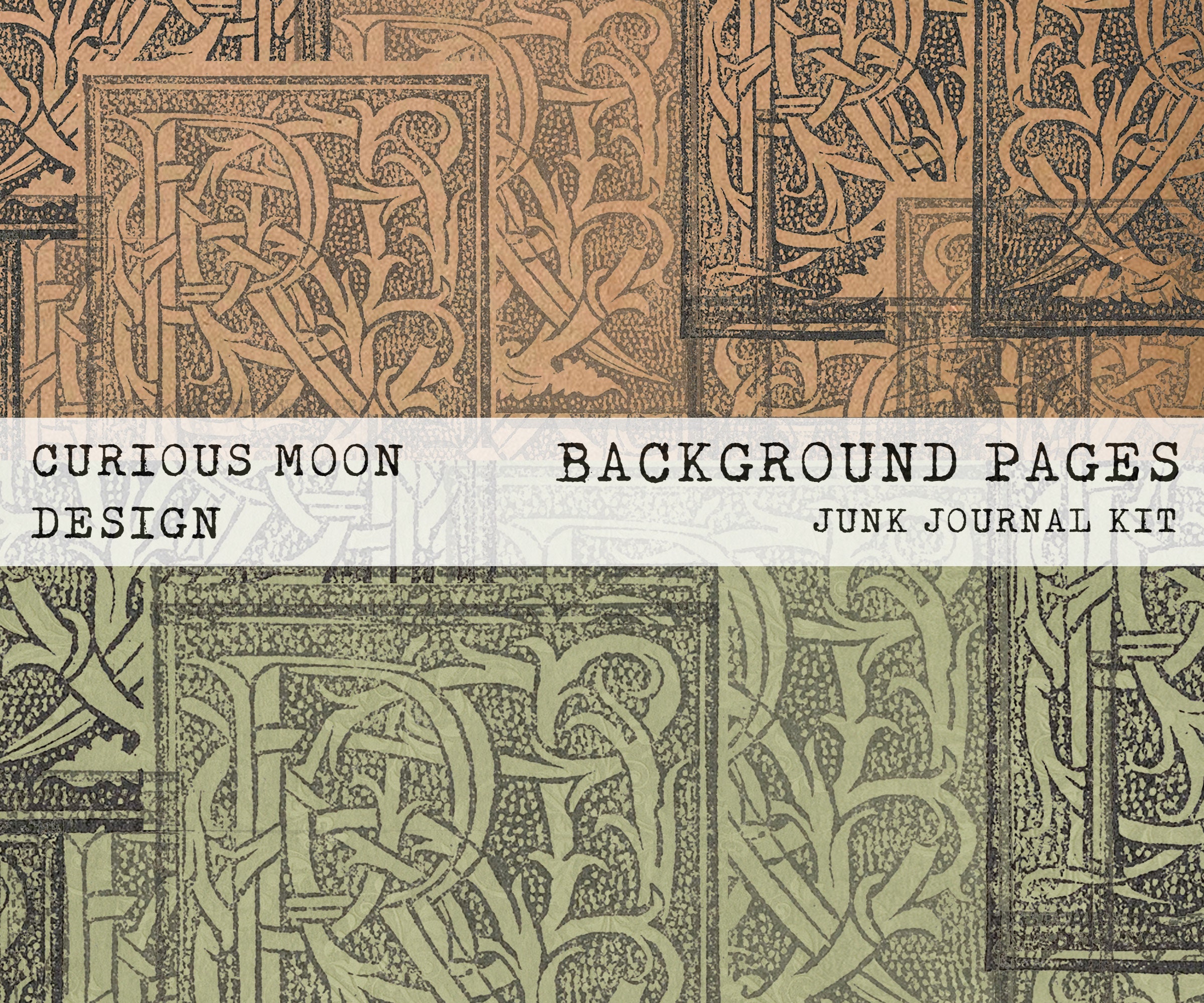 BACKGROUND JOURNAL PAGES Printable Digital Kit, for Use in Junk ...