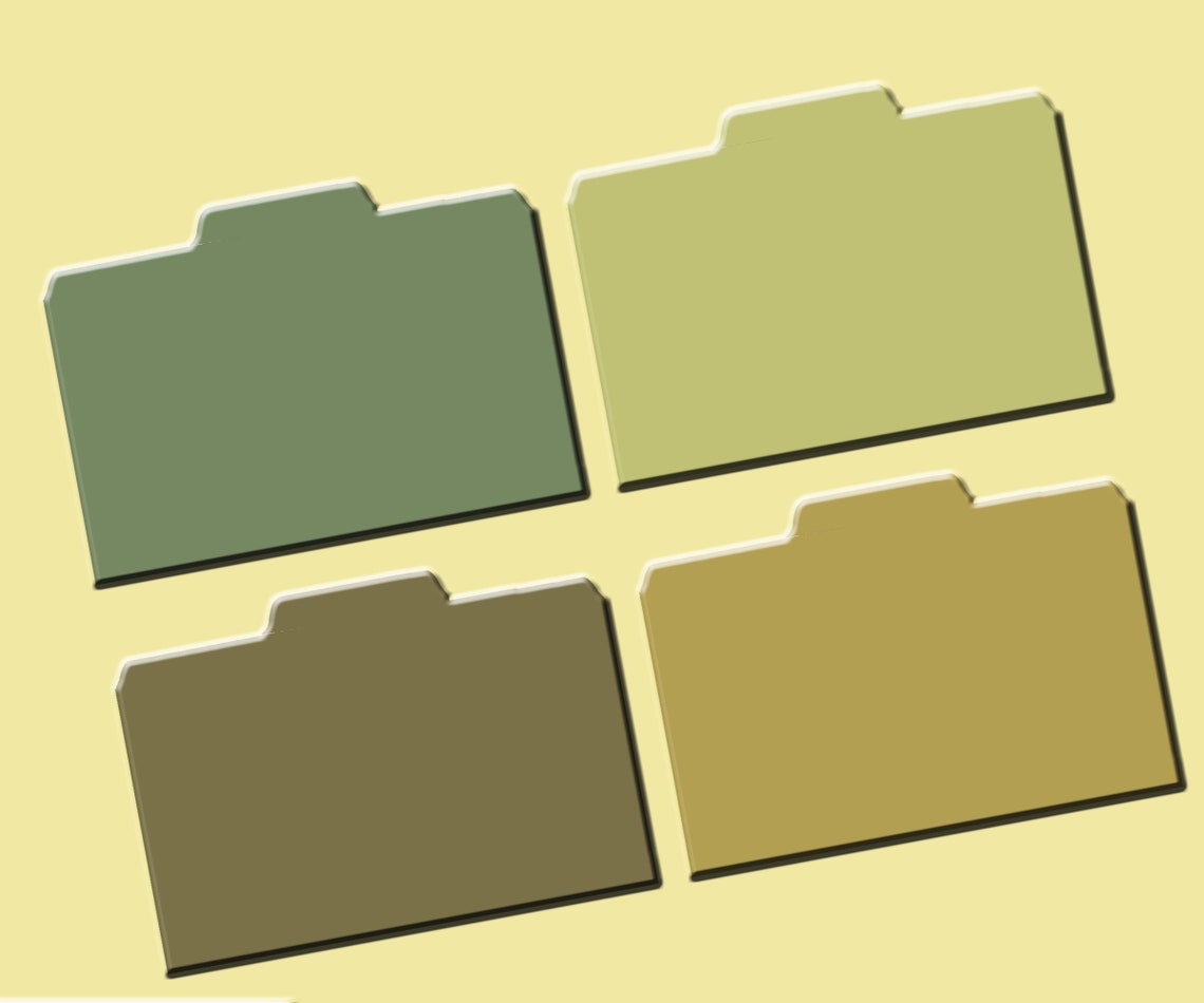 Mini FILE FOLDER Digital Printable Kit. Museum Archival Style Ephemera ...