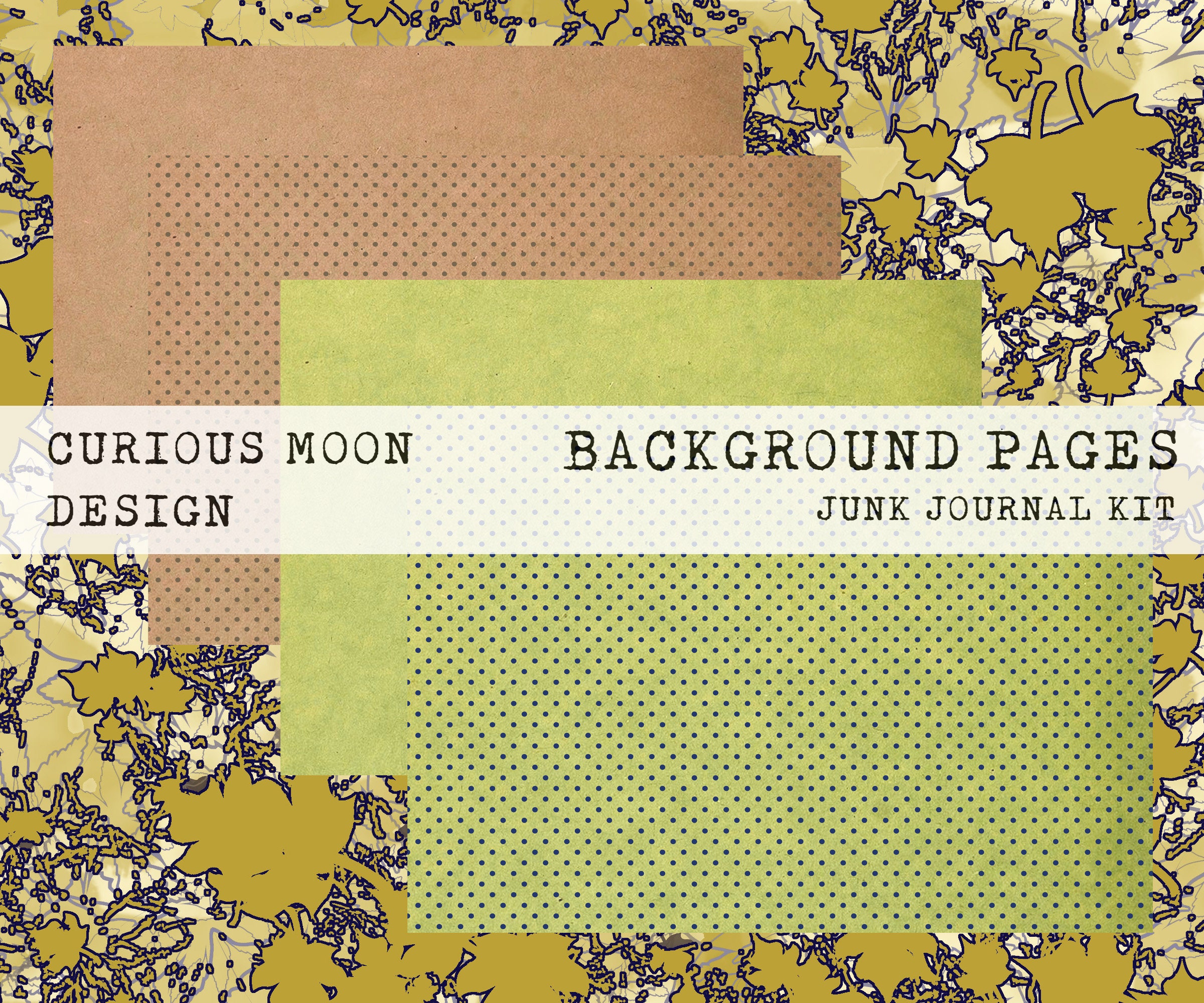 BACKGROUND JOURNAL PAGES Printable Digital Kit, for Use in Junk ...