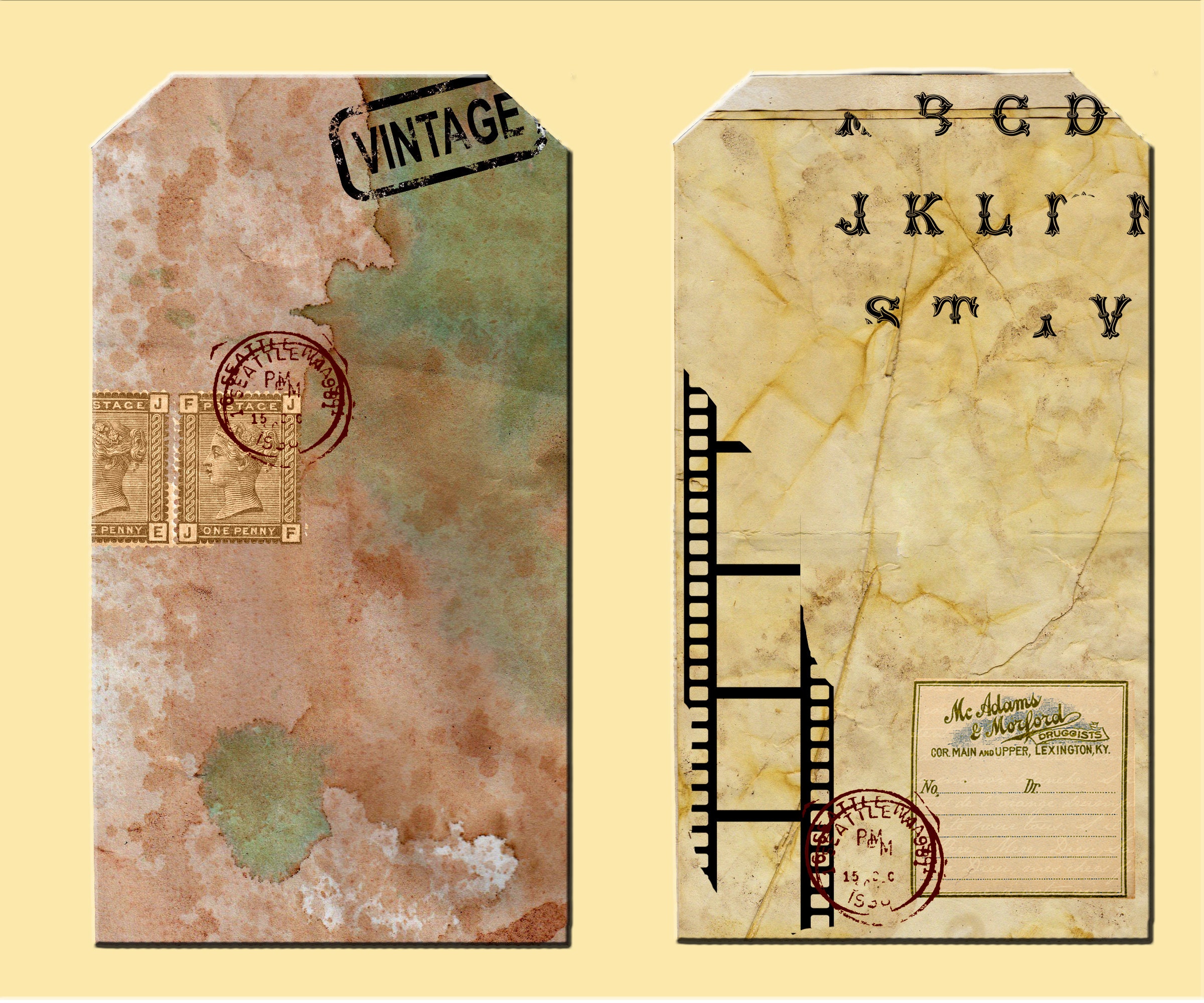 Tag Kit Digital Printable, Download, Complete With Vintage Ephemera ...
