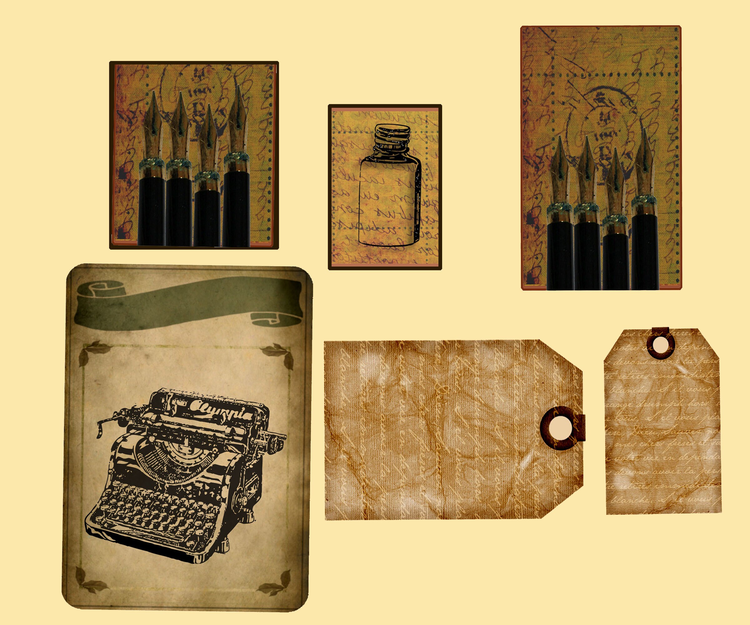 Tag Kit Digital Printable, Download, Complete With Vintage Ephemera ...