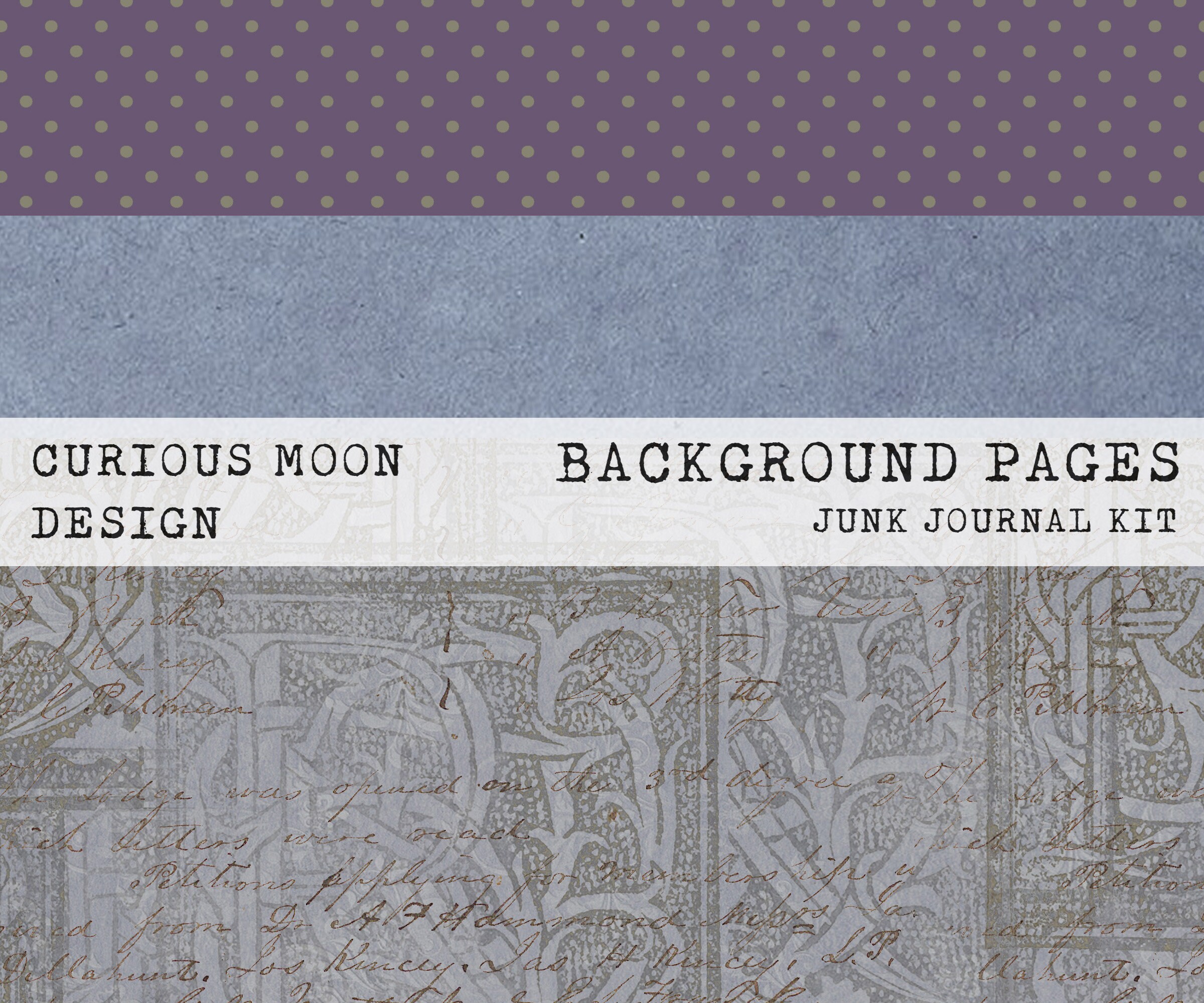 BACKGROUND JOURNAL PAGES Printable Digital Kit, for Use in Junk ...