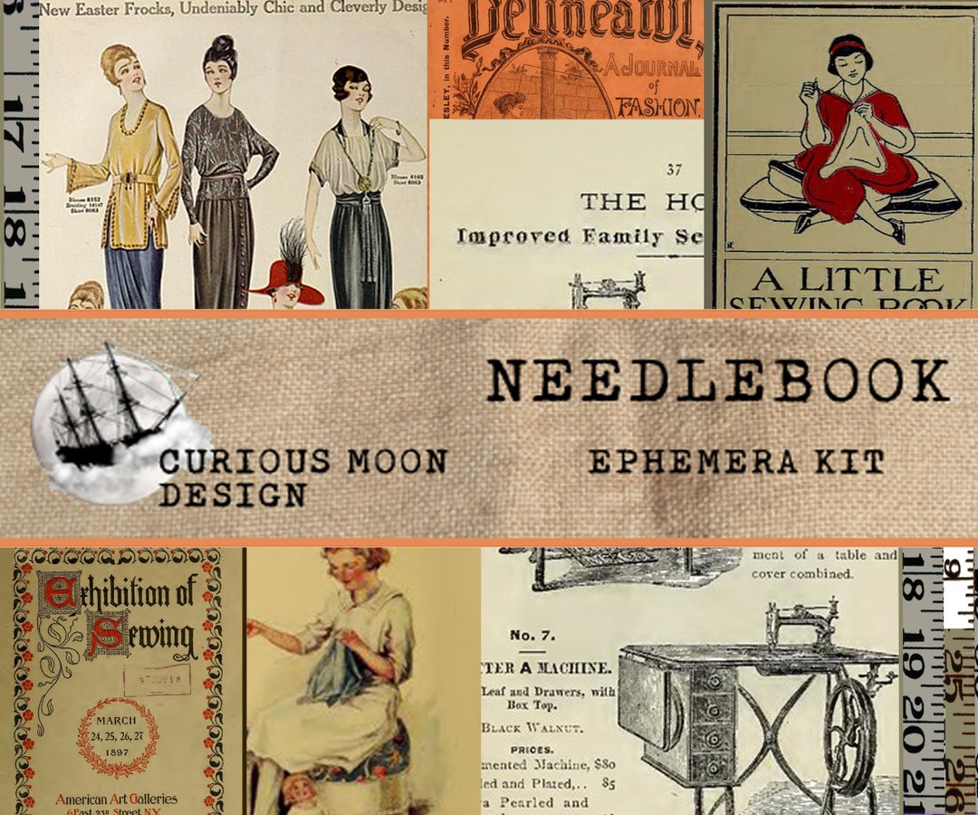 VINTAGE SEWING EPHEMERA Cards for Needlebooks Junk Journals. - Etsy