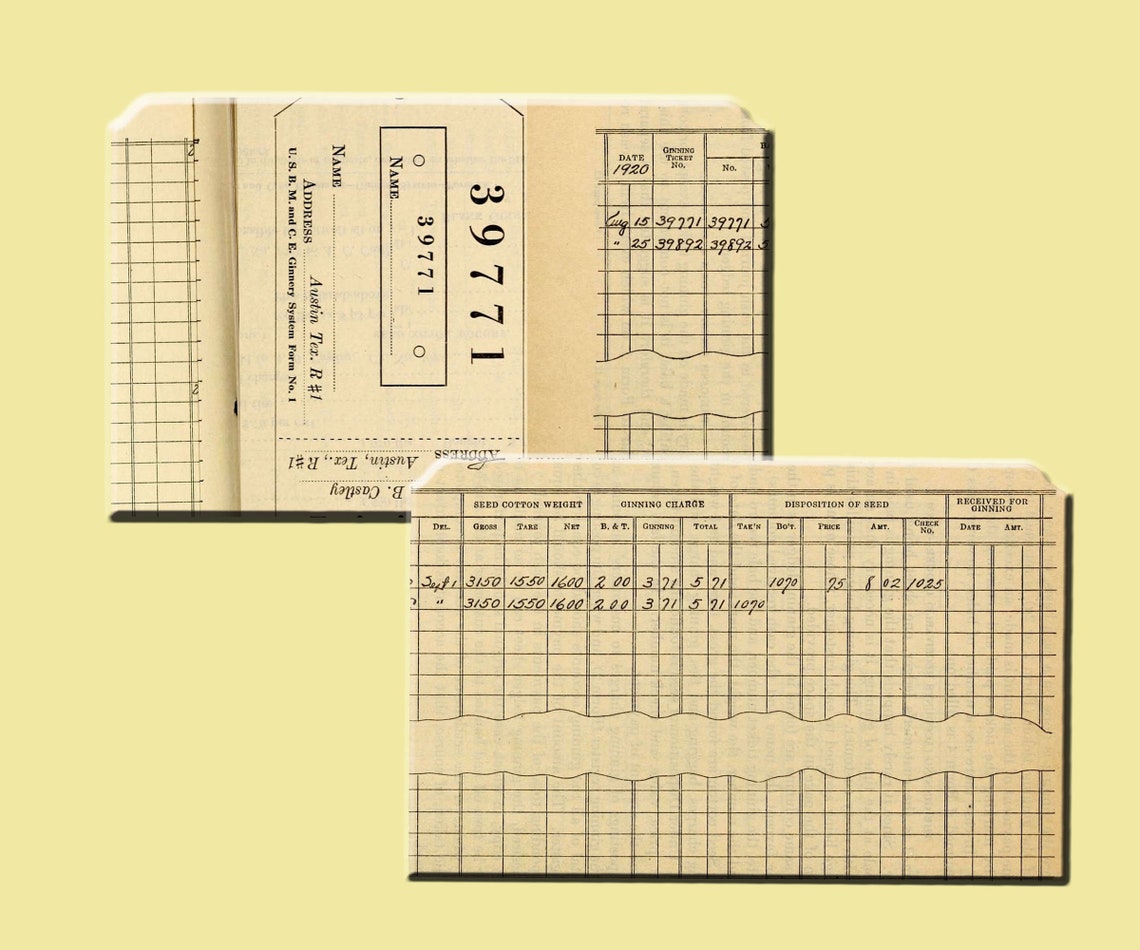 Mini FILE FOLDER Digital Printable Kit. Museum Archival Style Ephemera ...