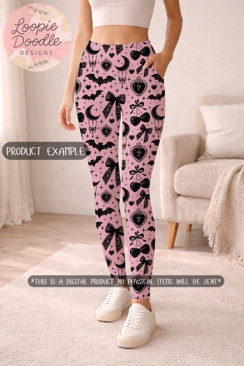 Pink Gothic Coquette Seamless Pattern | Goth Bats, Cherries, Lace Bows ...
