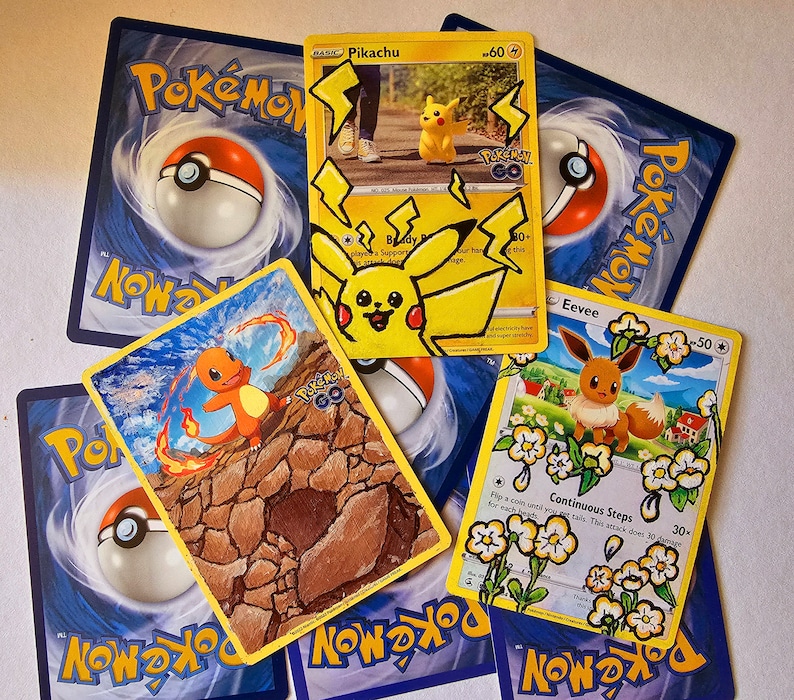 Custom Painted Poke Cards - Etsy