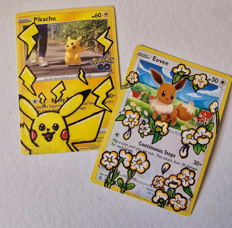 Custom Painted Poke Cards - Etsy