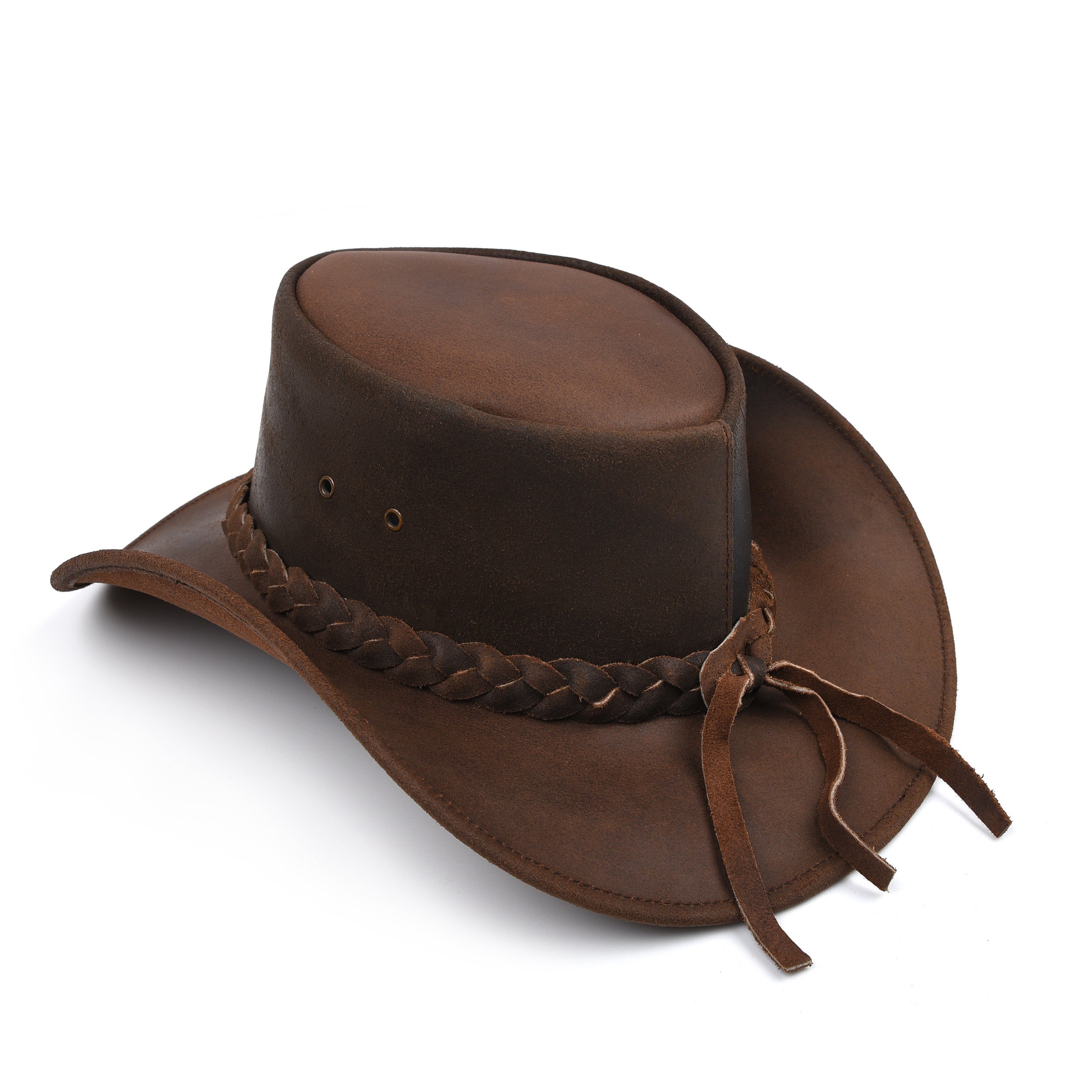 Leather Cowboy Hat Western Style Genuine Premium Leather Hats for Men ...