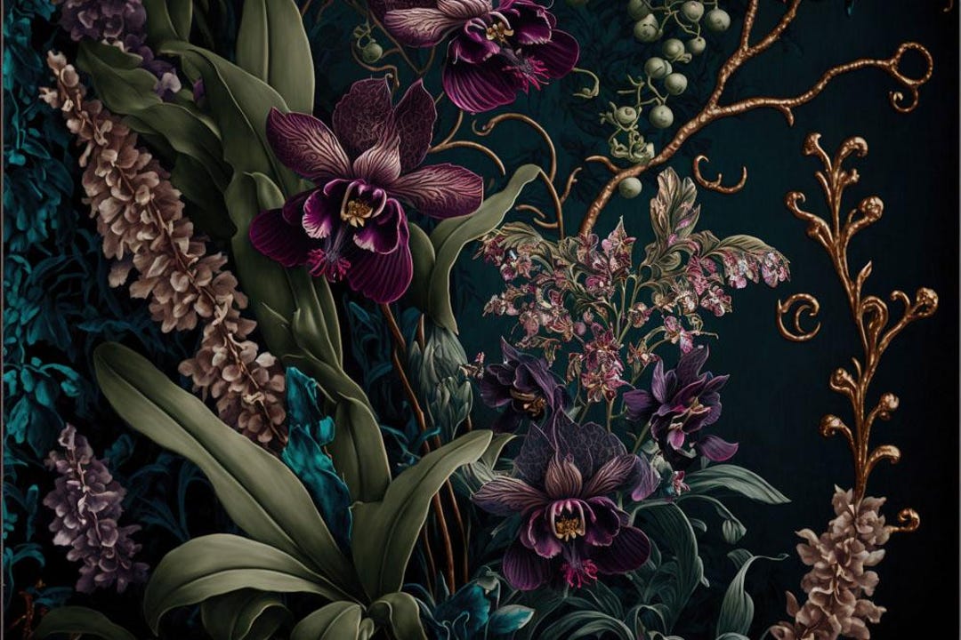 Lilac Orchids Velvet Panel for Pillows, Blankets, Home Decoration ...