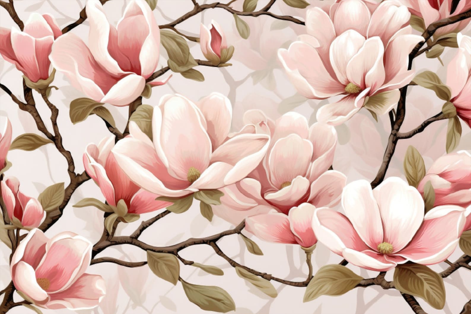 Magnolia Flowers Velvet Panel for Pillows, Blankets, Home Decoration ...