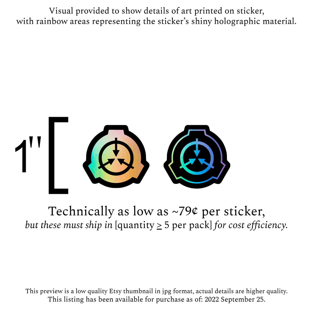 Tough Stickers: SCP Logo 1 one Inch tiny - Etsy