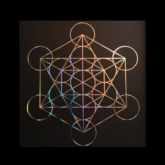 Metatron's Cube Foil Print | Etsy