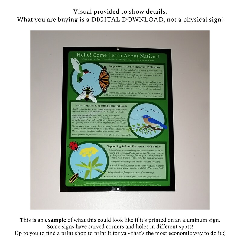 Digital Download Native Ecology of the Midwest Sign Design - Etsy
