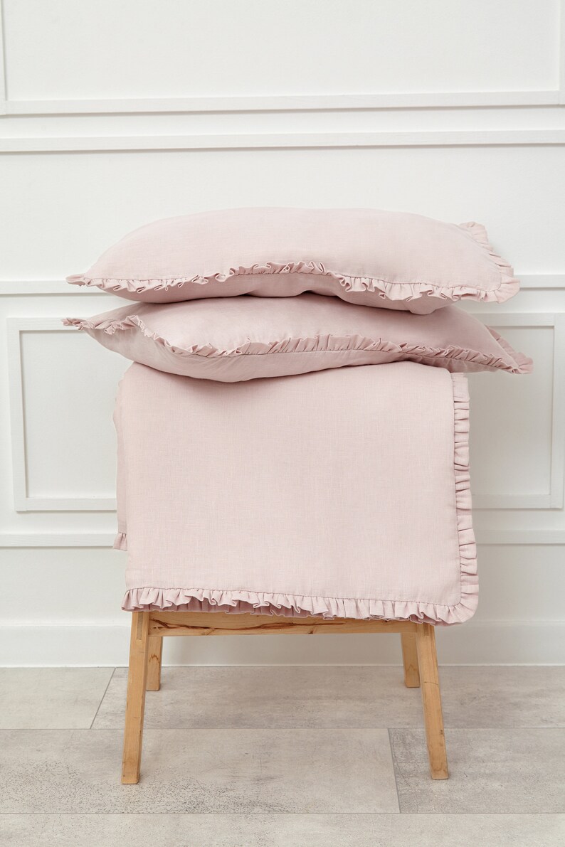 Pink Farmhouse Ruffled Crib Bedding Set Crib Bedding Set | Etsy