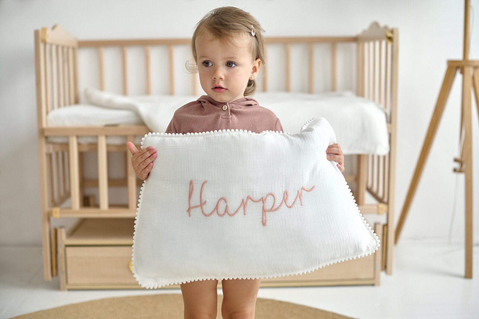 Custom Name Pillowcase, Embroidered Pillowcase, Baby Name Pillowcase ...