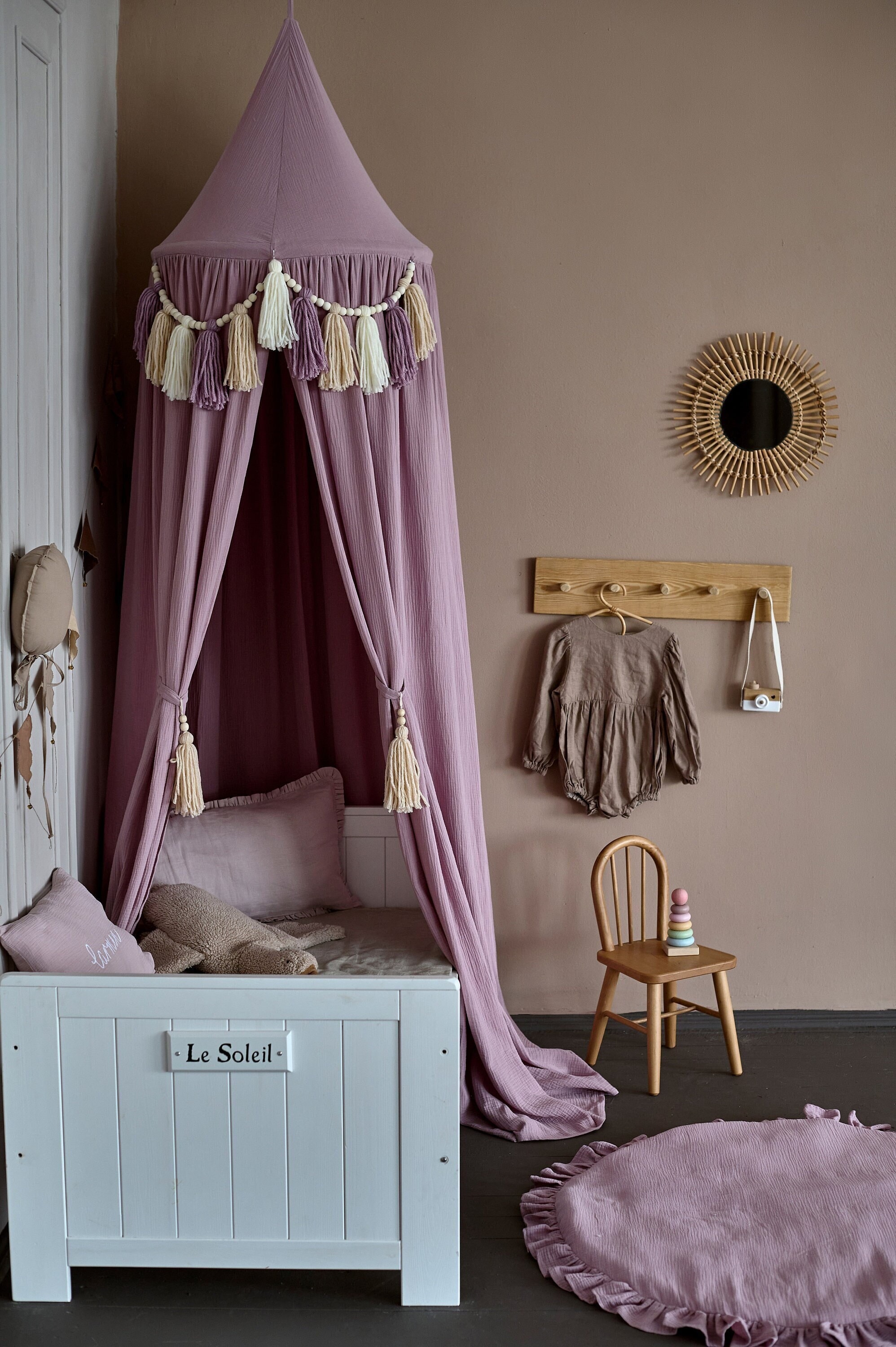 Kids Bed Canopy Cotton Bed Canopy Reading Corner Canopy Vanilla Bed Tent Fringe Bed Canopy Nursery Room Decor Playhouse Canopy Etsy