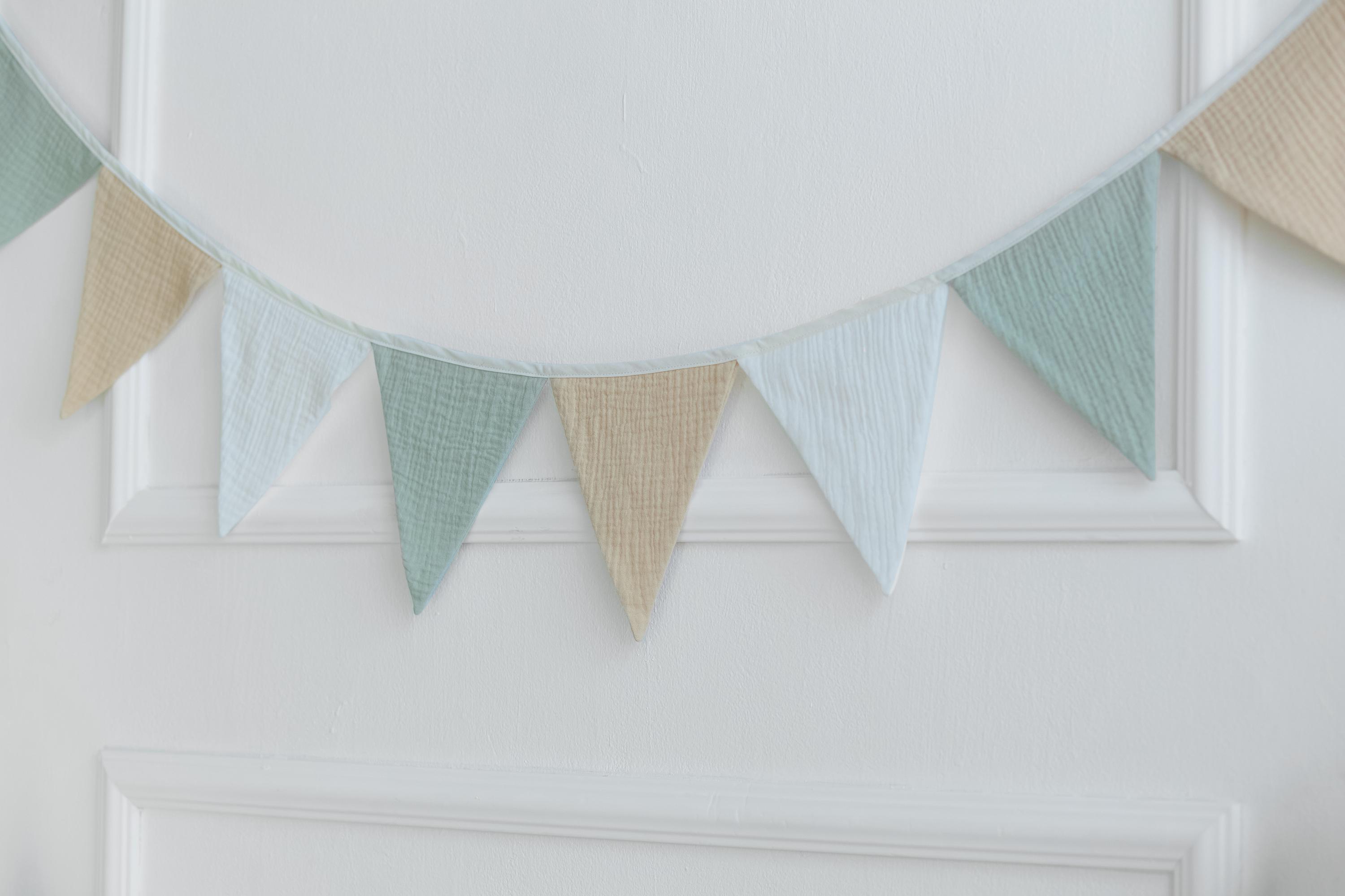 Fabric Banner Kids Room, Flags Baby Room, Banner Flags Nursery, Cloth ...