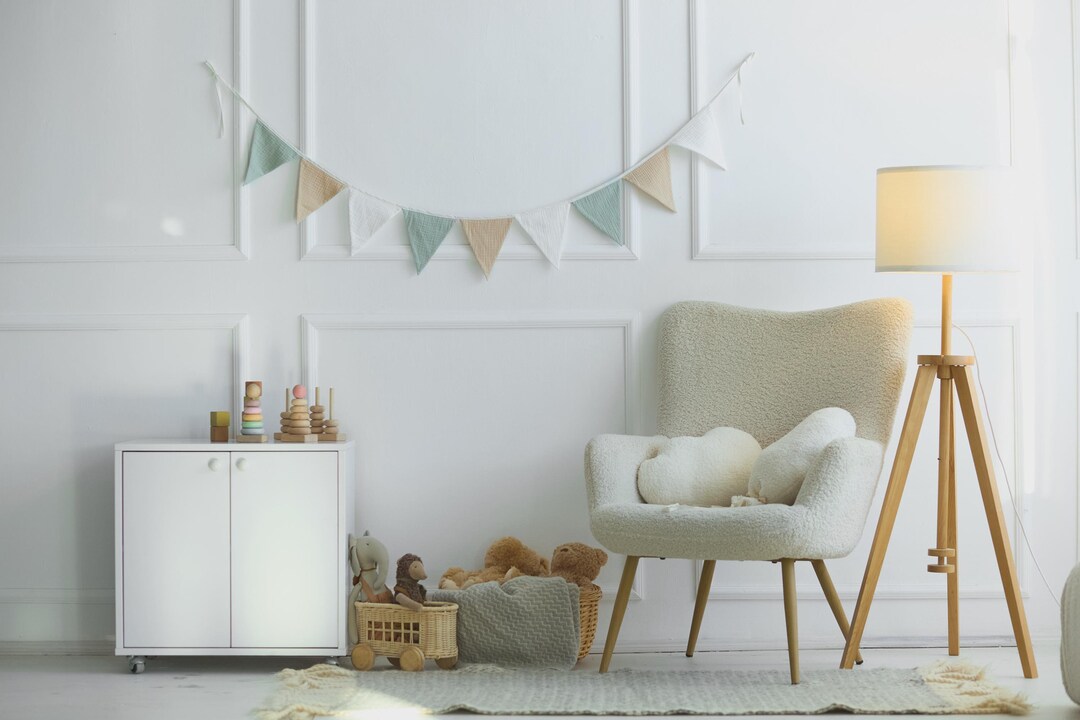 Fabric Banner Kids Room, Flags Baby Room, Banner Flags Nursery, Cloth ...