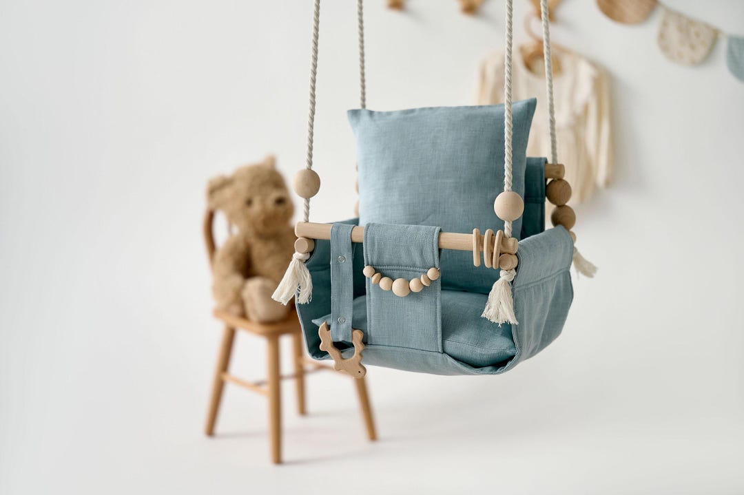 Baby Swing, Handmade Swing, First Birthday Baby Gift, Outdoor Indoor ...
