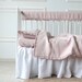 Ruffled Linen Crib Bedding Cot Bedding Set Girl Crib Bedding - Etsy