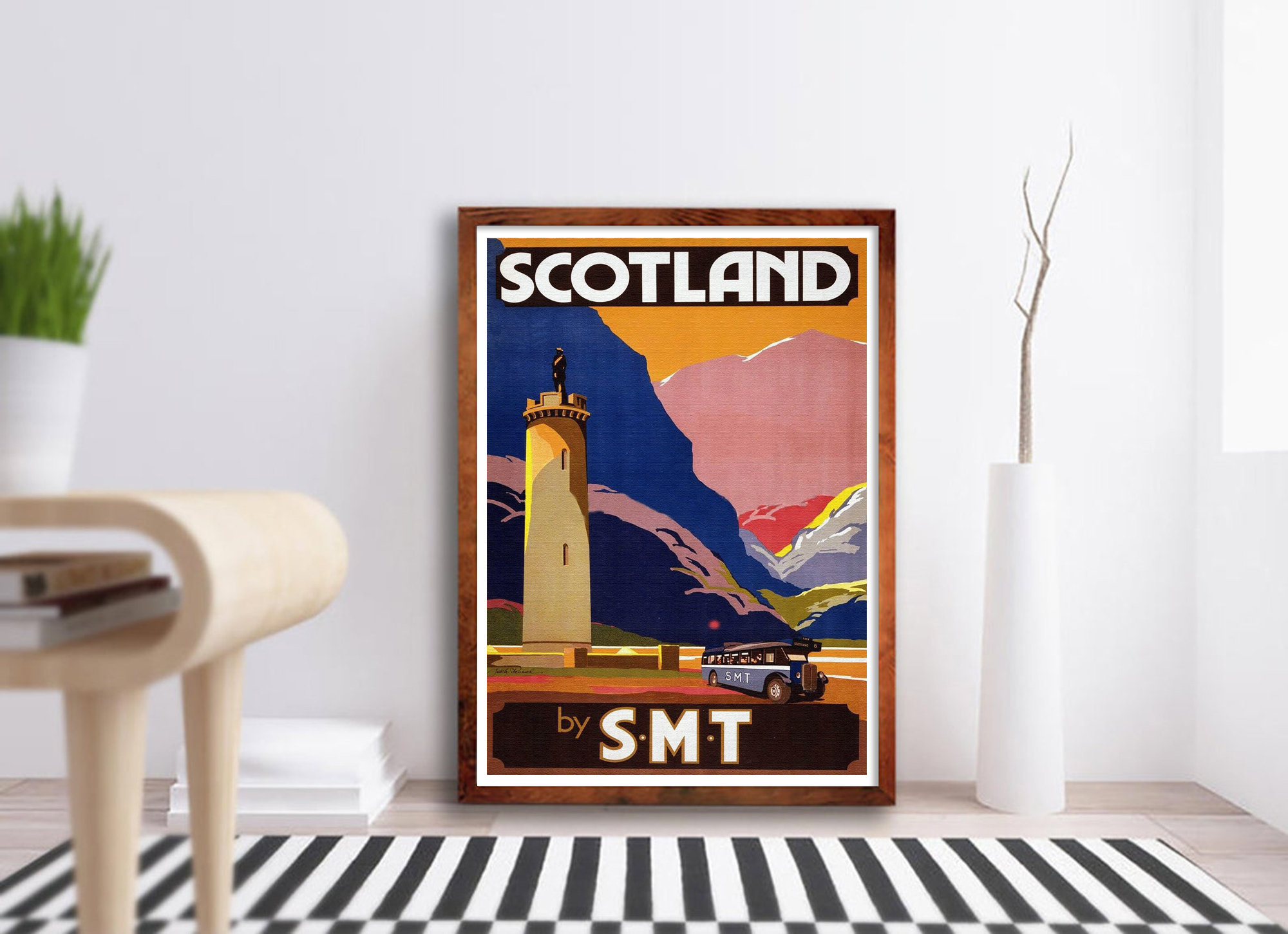 Scotland Vintage Poster Scotland Travel Poster Scotland | Etsy