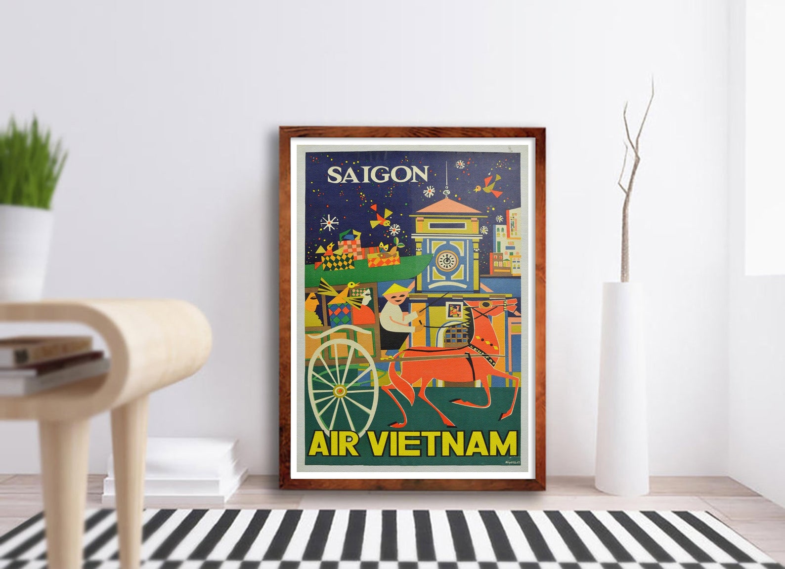 Saigon Vintage Poster Saigon Travel Poster Saigon Print | Etsy