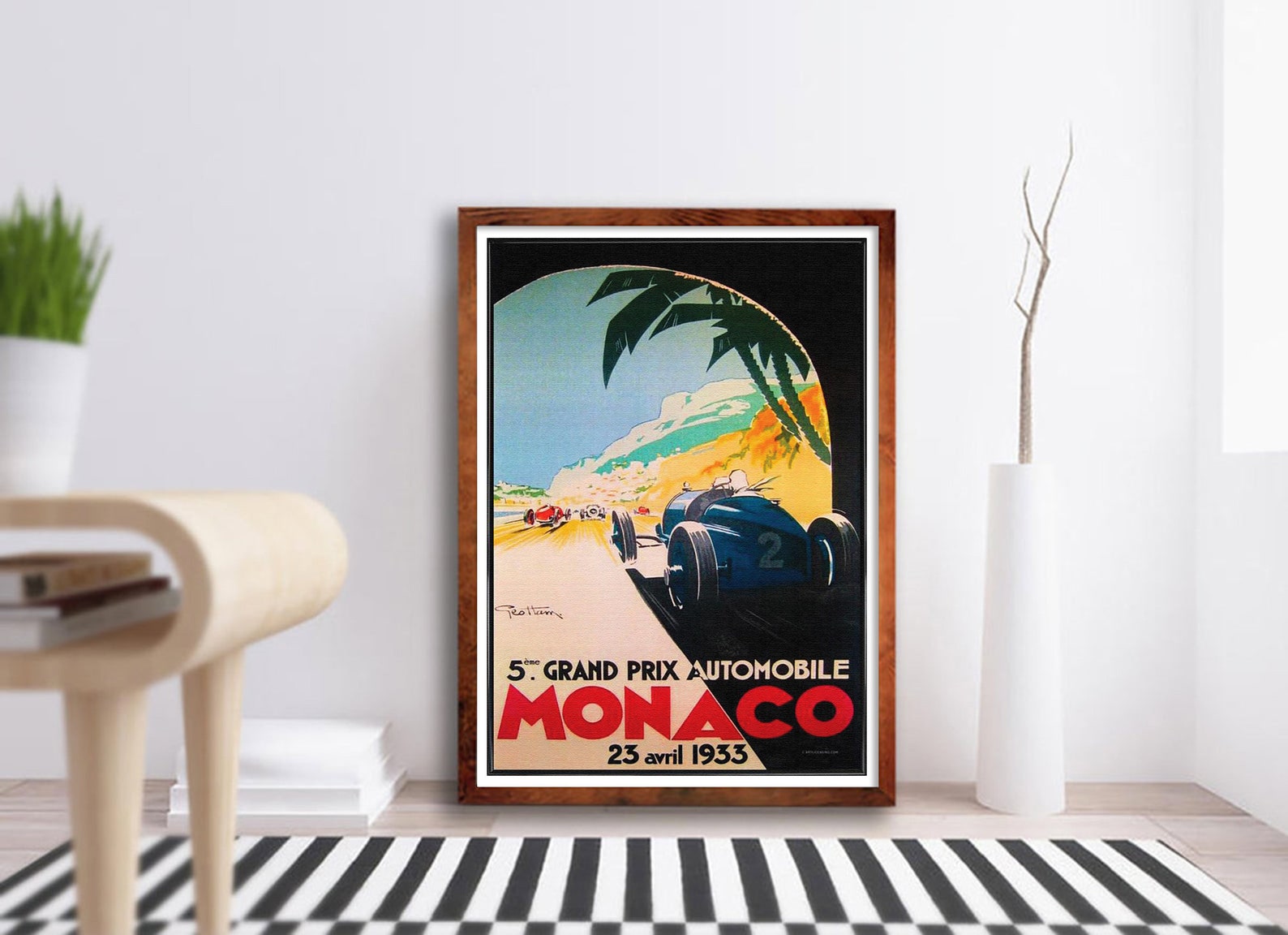 Monaco Vintage Poster MonacoTravel Poster Monaco Print | Etsy
