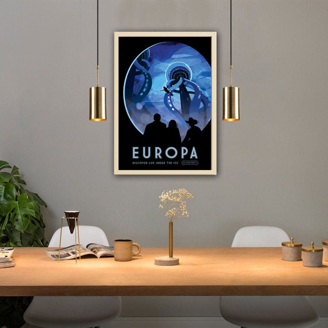 NASA Retro, Visions of the Future, Weltraum Poster, Europa - Etsy.de