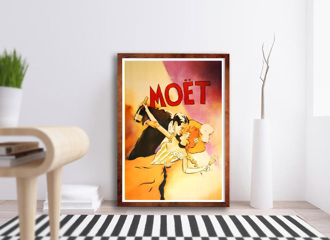 Champagne Moet Vintage Poster - Alcohol Prints - Alcohol Advertising ...