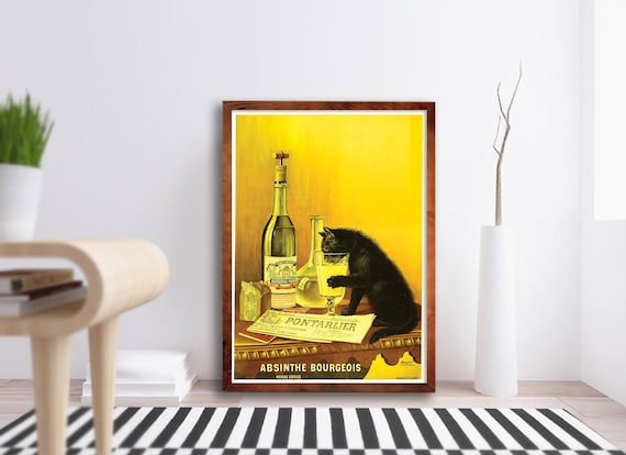 Absinthe Bourgeois Pernod Vintage Poster Alcohol Prints | Etsy
