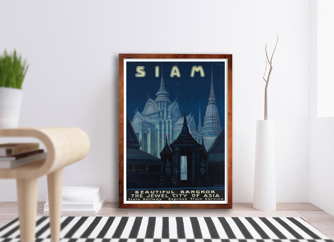 Siam Vintage Poster - Siam Travel Poster - Siam Print - Siam Wall Art ...