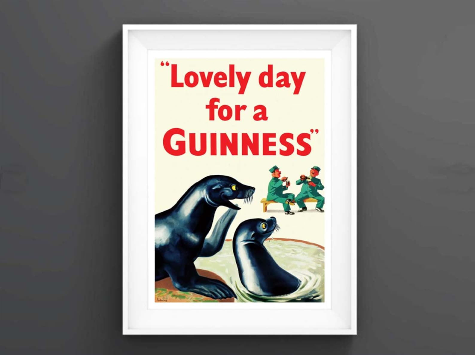 Guinness Seal Vintage Poster Alcohol Prints Alcohol - Etsy