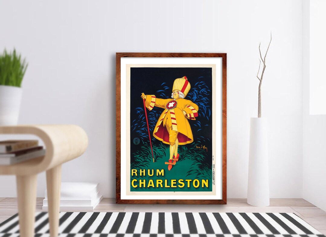 Rhum Charleston Vintage Poster Alcohol Prints Alcohol Advertising Retro ...