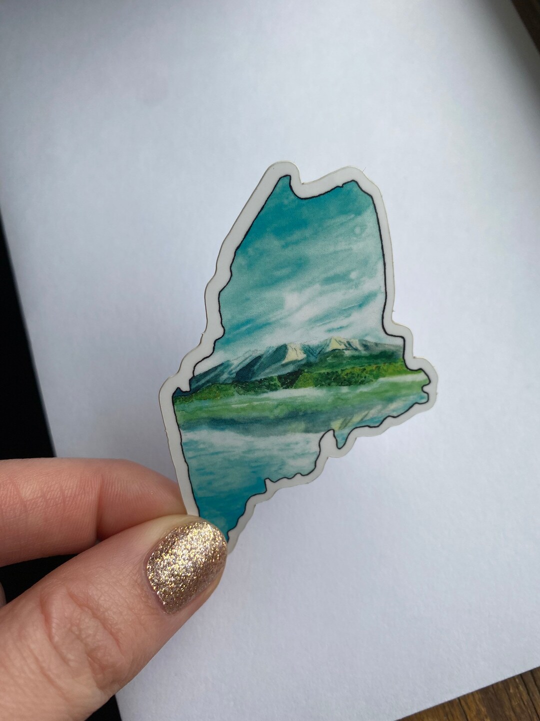 Maine Mount Katahdin State of Maine Sticker Maine Gift Vinyl Stickers ...