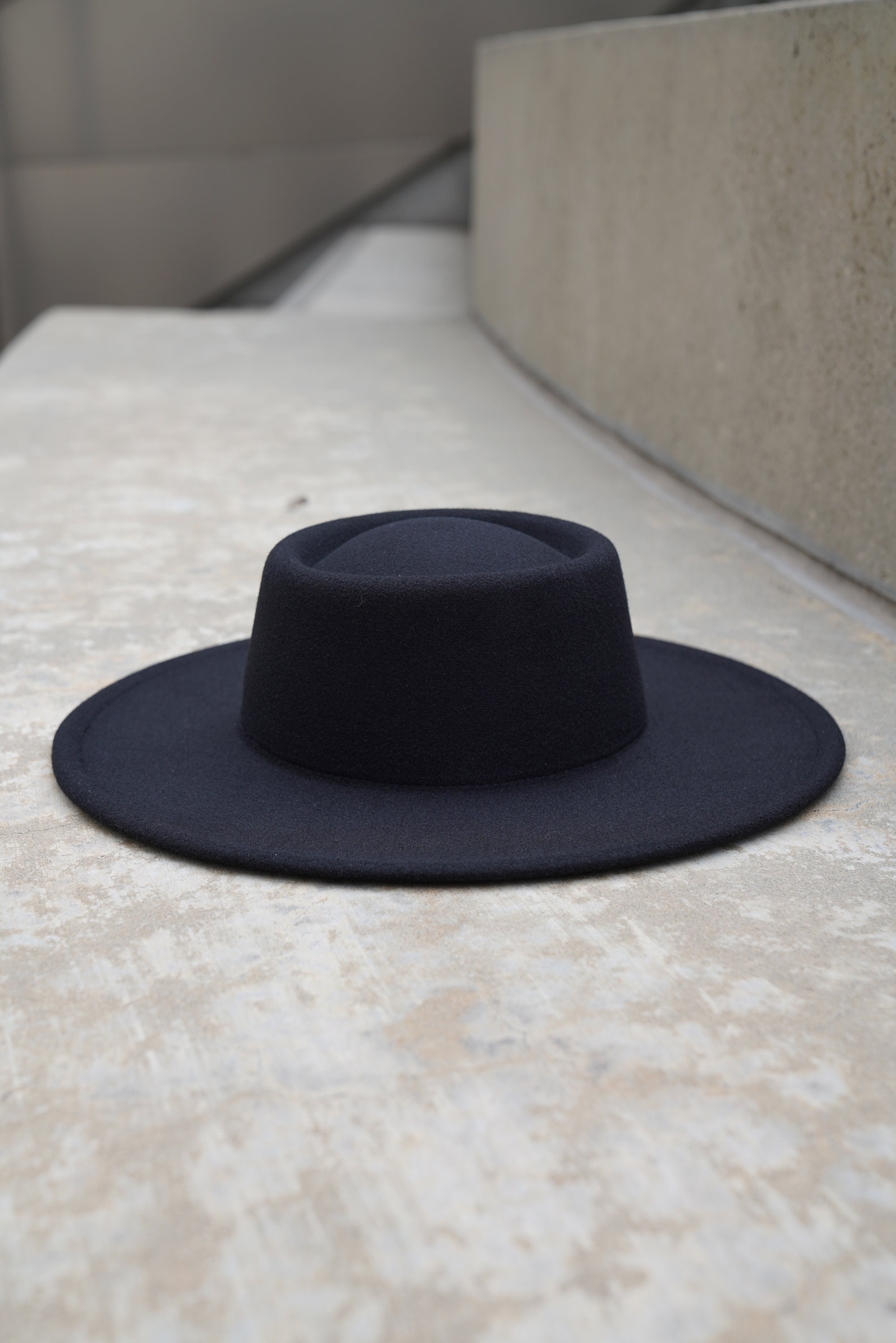 Black Boater Fedora Hat, Big Wide Brim Fedora Hats for Women Men ...